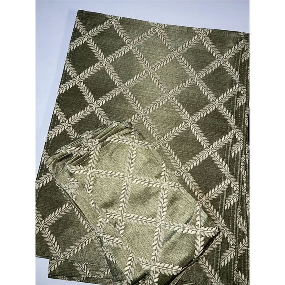Lenox | Dining | Lenox Linens 6 Placemats 5 Napkins Laurel Leaf Diamond ...